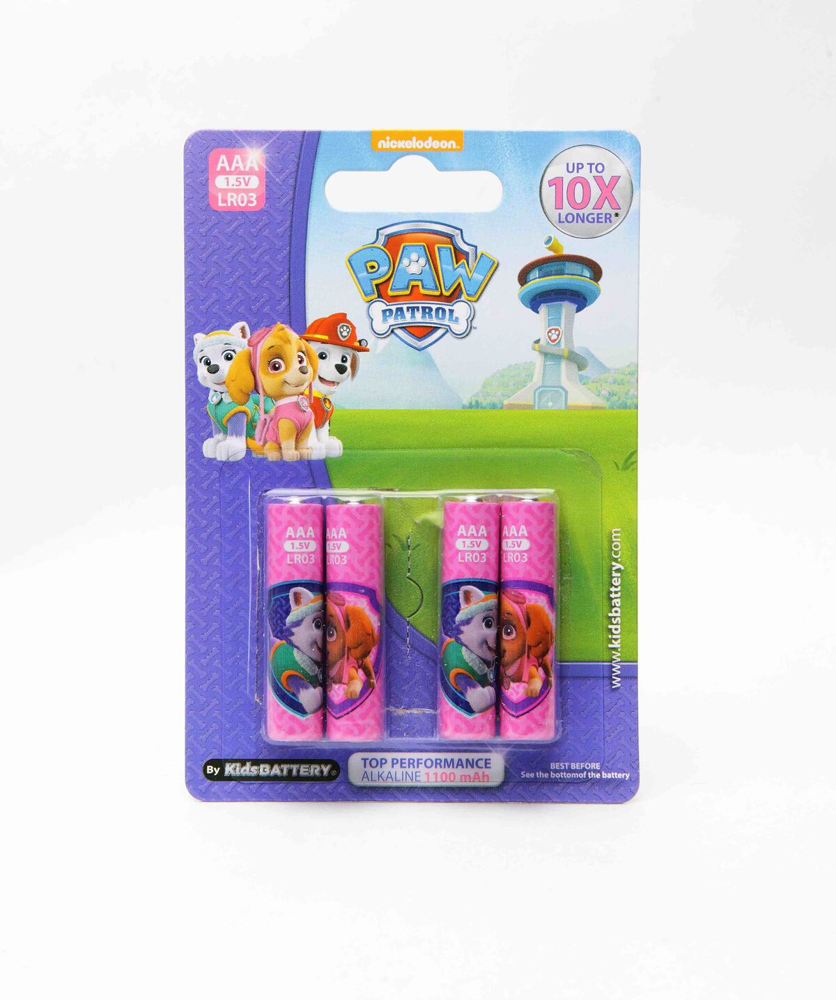 Kidsbattery - Paw Patrol Girls 4 x AAA/LR03 Alkaline | Shop Futuretrends